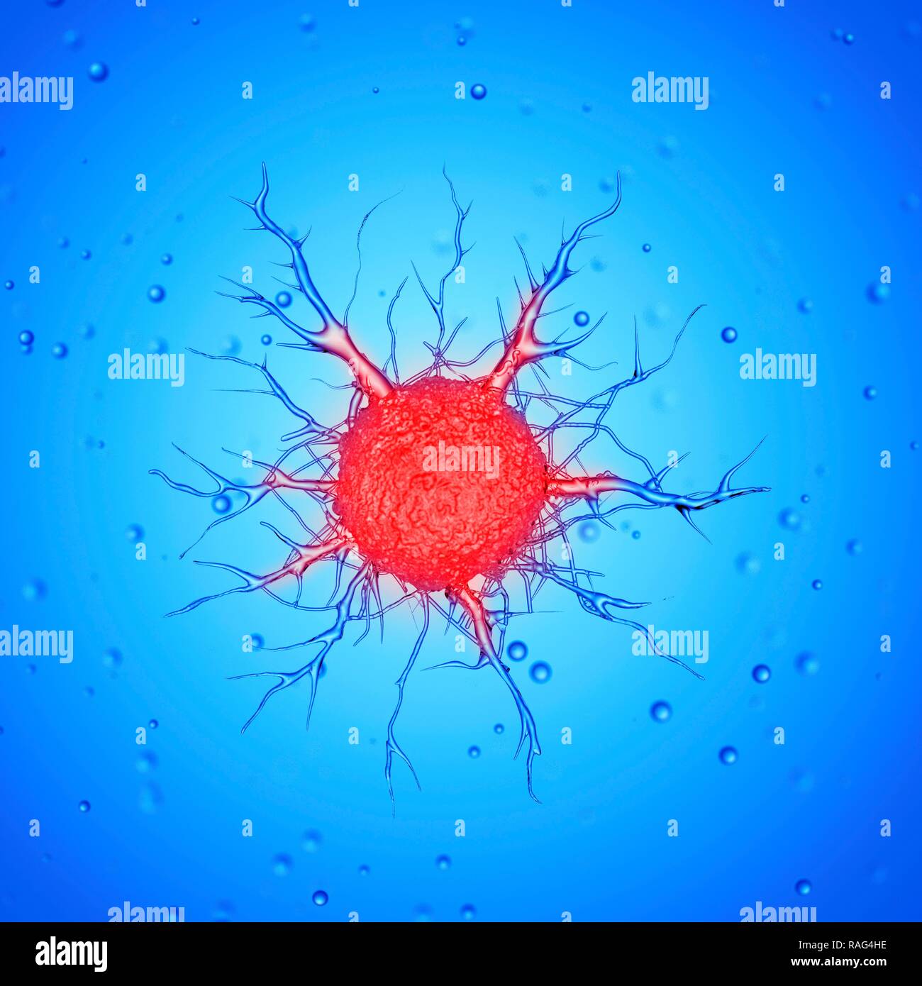 Illustration of a cancer cell Stock Photo - Alamy