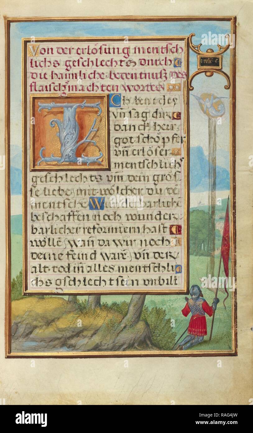 Border with a Scene from the Life of Gideon, Simon Bening (Flemish ...