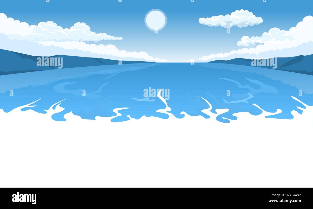 Simple ocean landscape Stock Vector Image & Art - Alamy