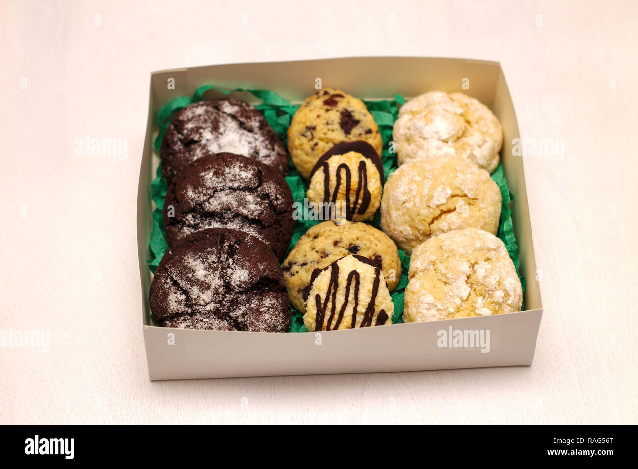 packed boxes with cookies tied with rope Stock Photo - Alamy