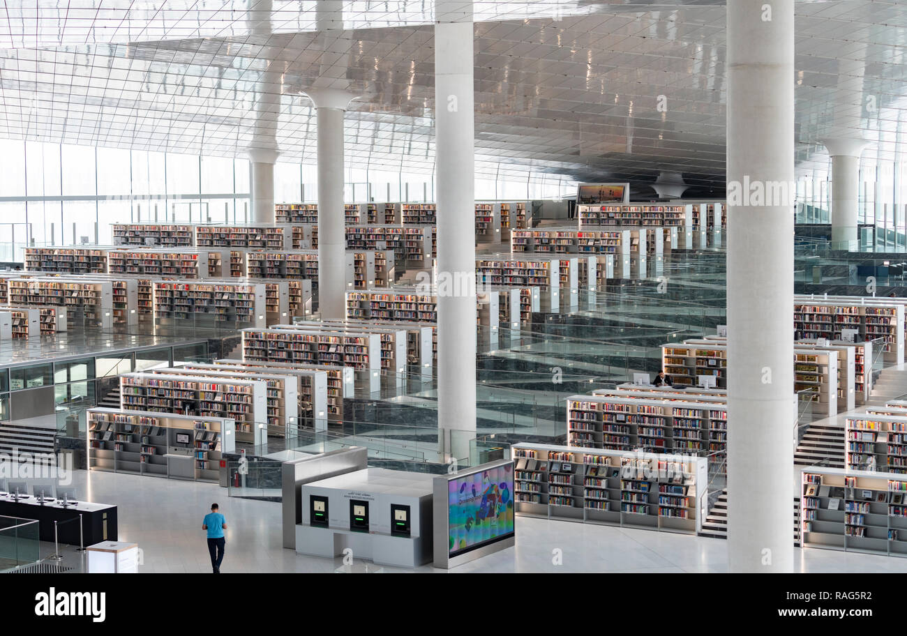 New Qatar national Library in Education City, Doha, Qatar. Architect ...