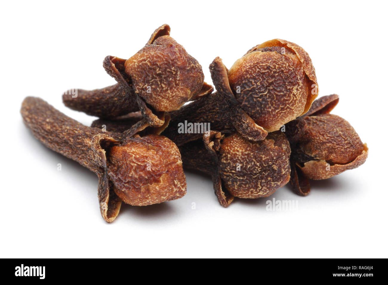 Dried clove buds isolated on white background. Macro, studio shot Stock ...