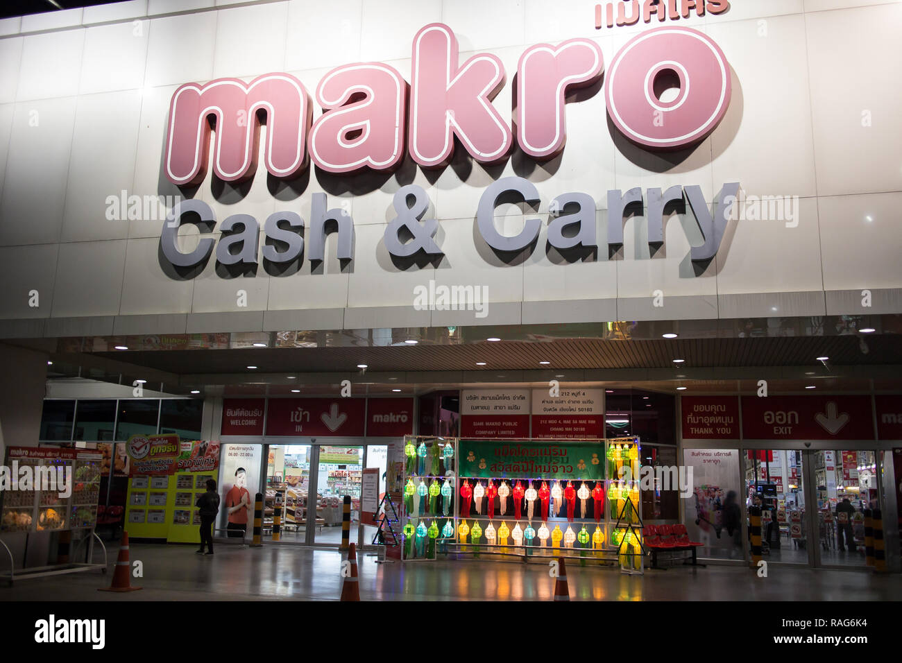Chiangmai, Thailand - January 3 2019: Makro Hypermarket Maerim Chiang ...