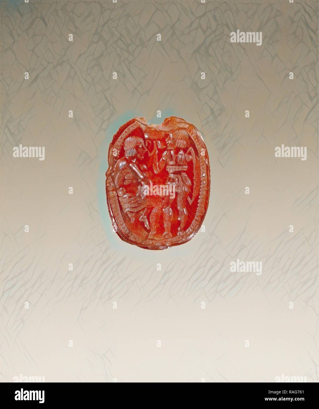 Gem Engraved with Achilles and Patroclus in Armor, Etruria, second half ...