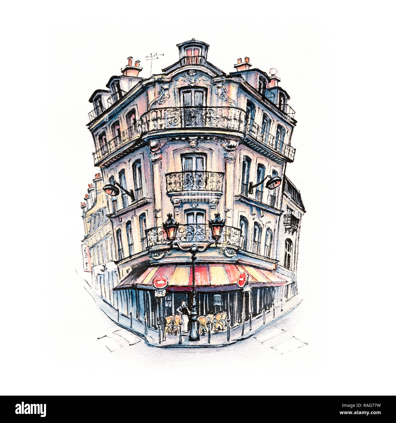 Typical Parisian house, France Stock Photo - Alamy