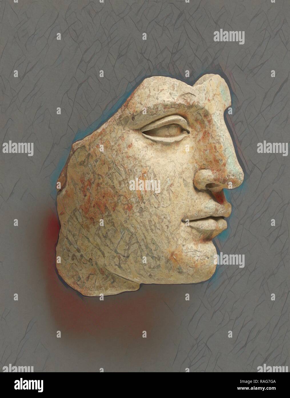 Fragment of a Head, Tarentum (Taras), South Italy, 440 - 430 B.C ...