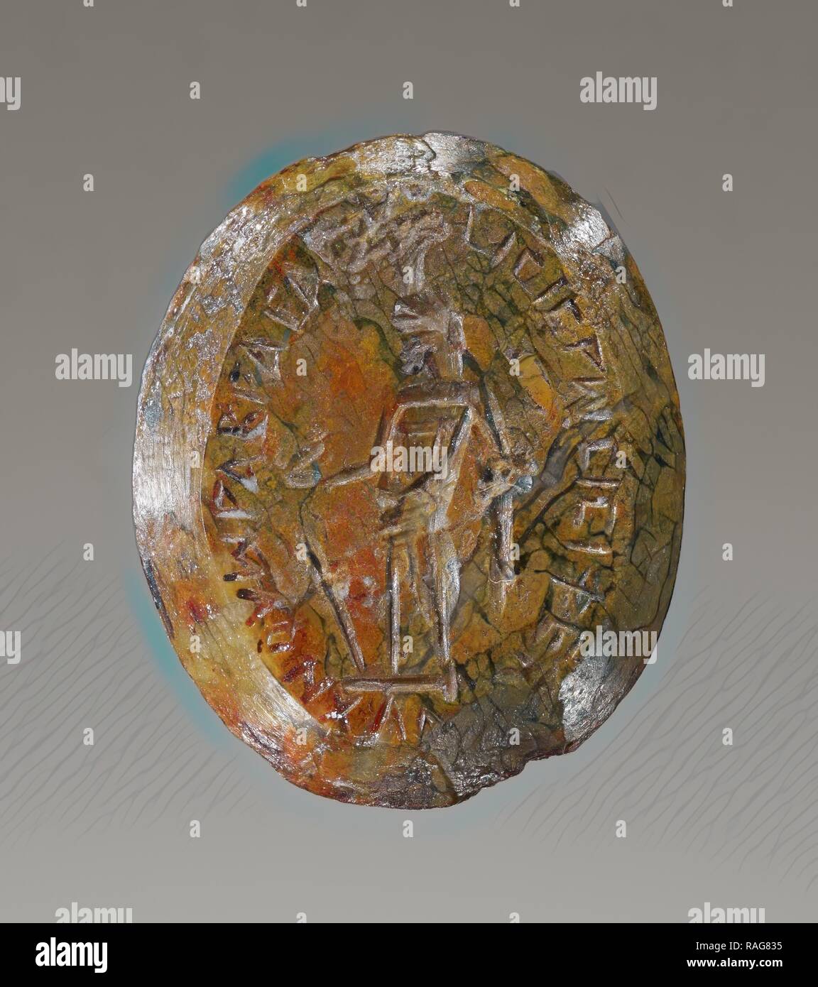 Double-Sided Engraved Gem with Magical Inscription, Roman Empire, 2nd ...