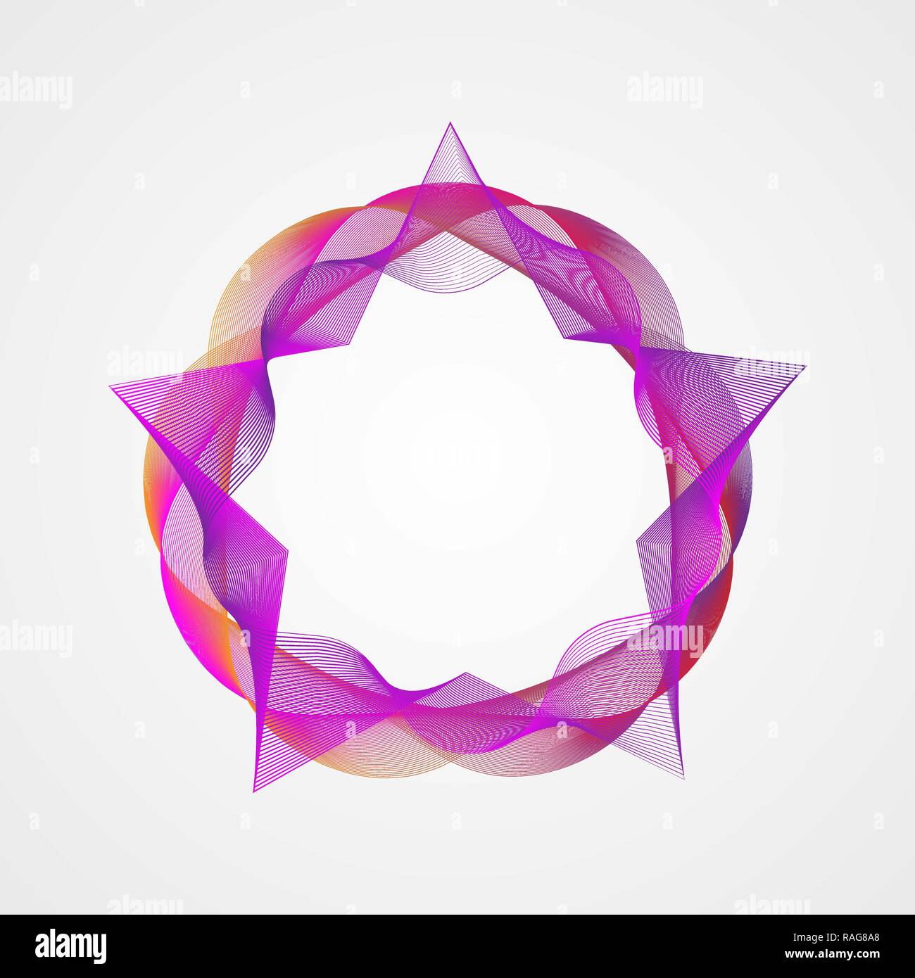 Star with circle gradient rectangular frame. Stylized Guilloche Element ...