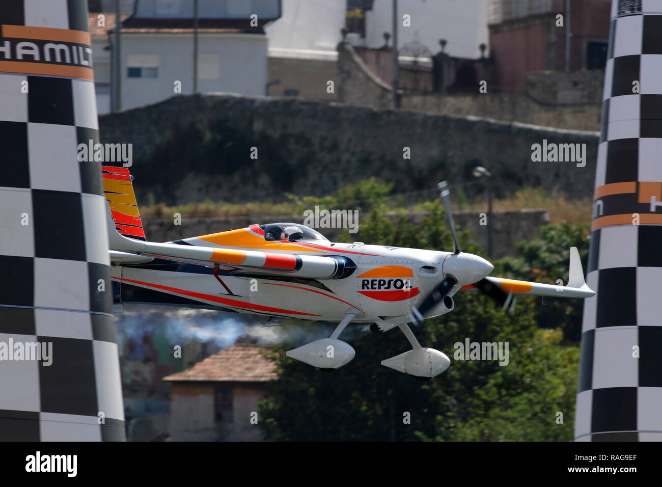 Porto, Portugal - September 1, 2017: Red Bull air race. Training day ...