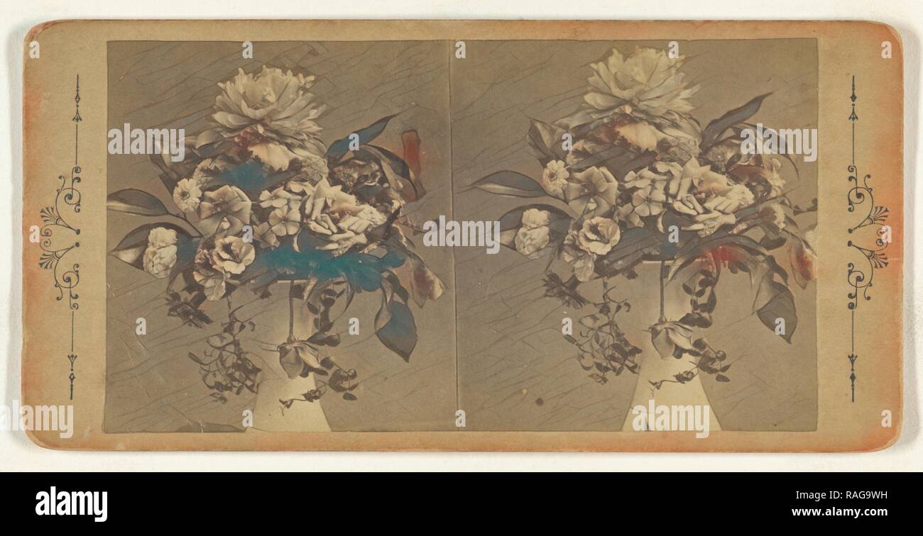 Flower arrangement, about 1870, Albumen silver print. Reimagined by ...