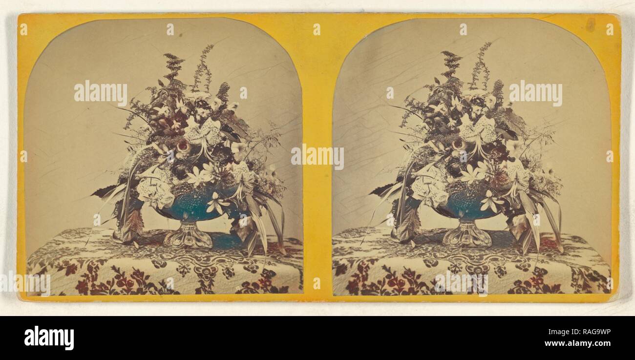 Flower arrangement, about 1860, Albumen silver print. Reimagined by ...