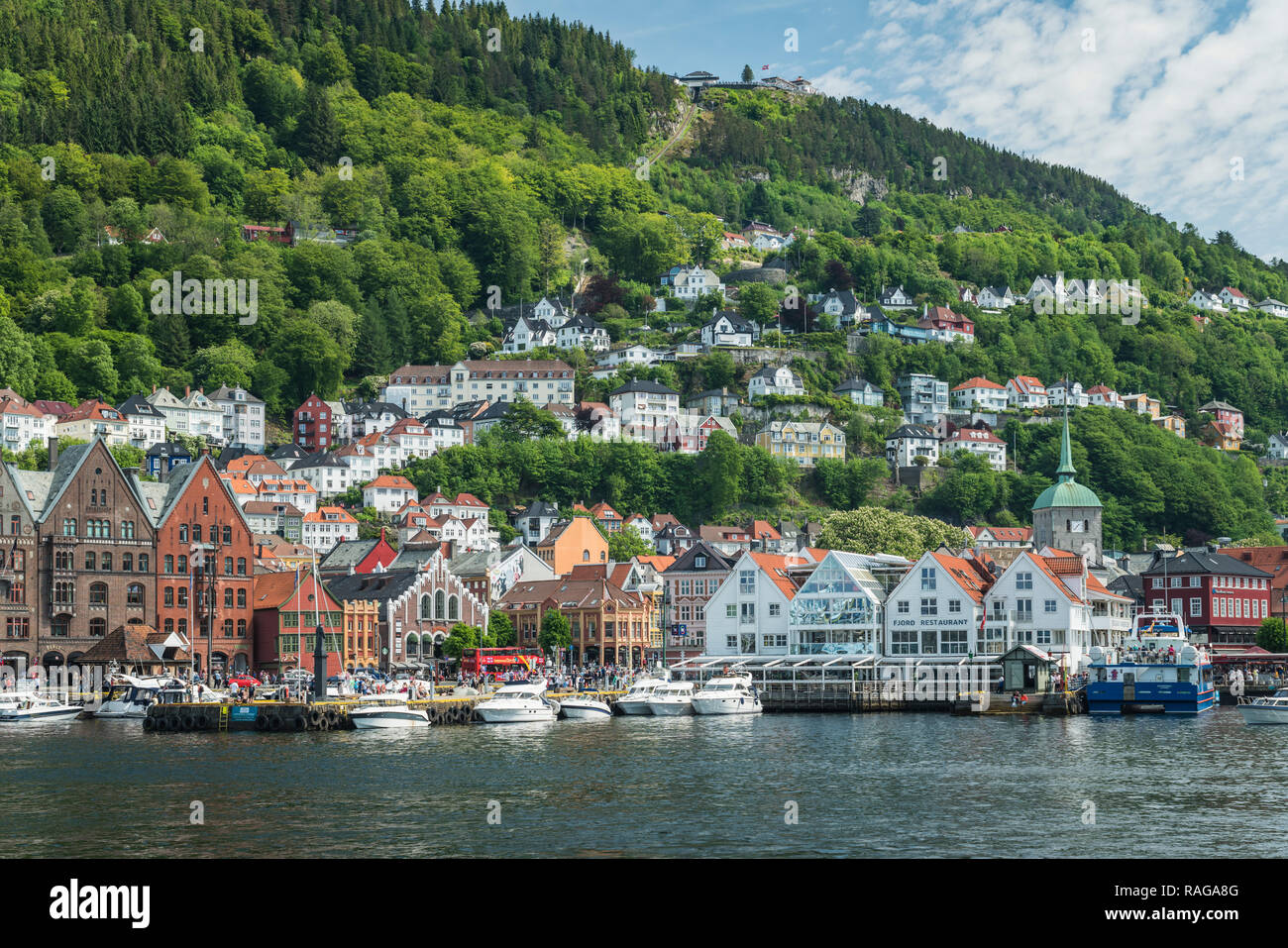 The port and city of Bergen, Norway, Europe Stock Photo - Alamy
