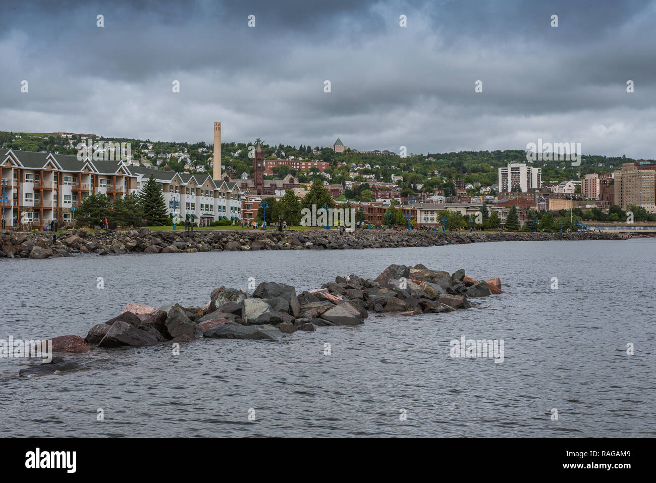 Duluth Minnesota Lakewalk Stock Photo - Alamy