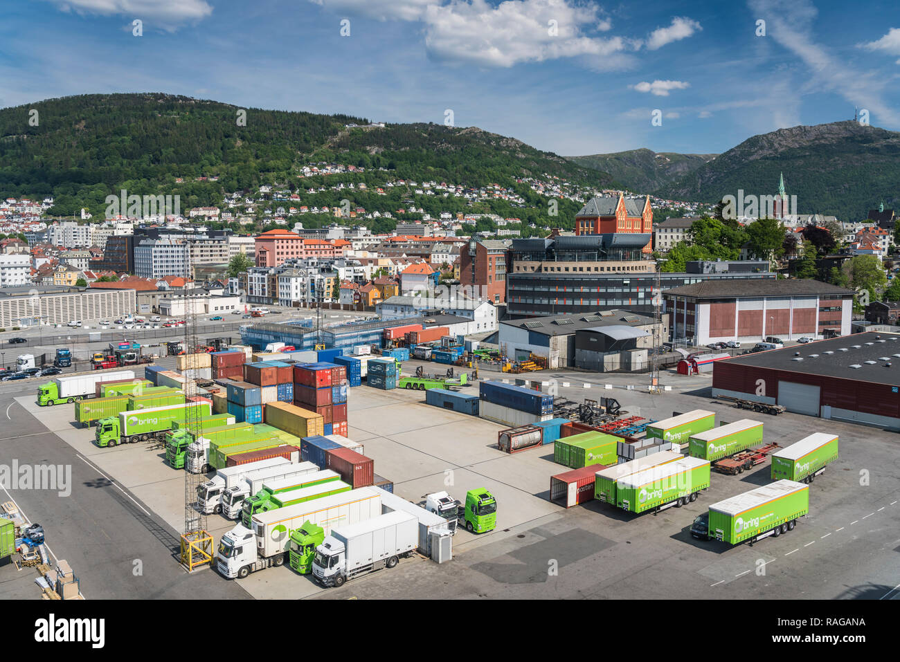 The container port facilities of Bergen, Norway, Europe Stock Photo - Alamy