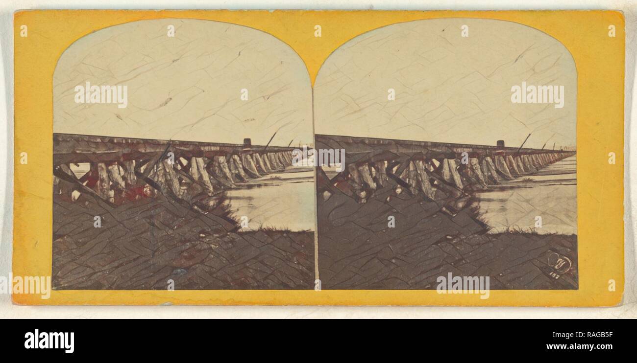 North Platt Bridge, 1st Crossing, British, about 1865, Albumen silver ...