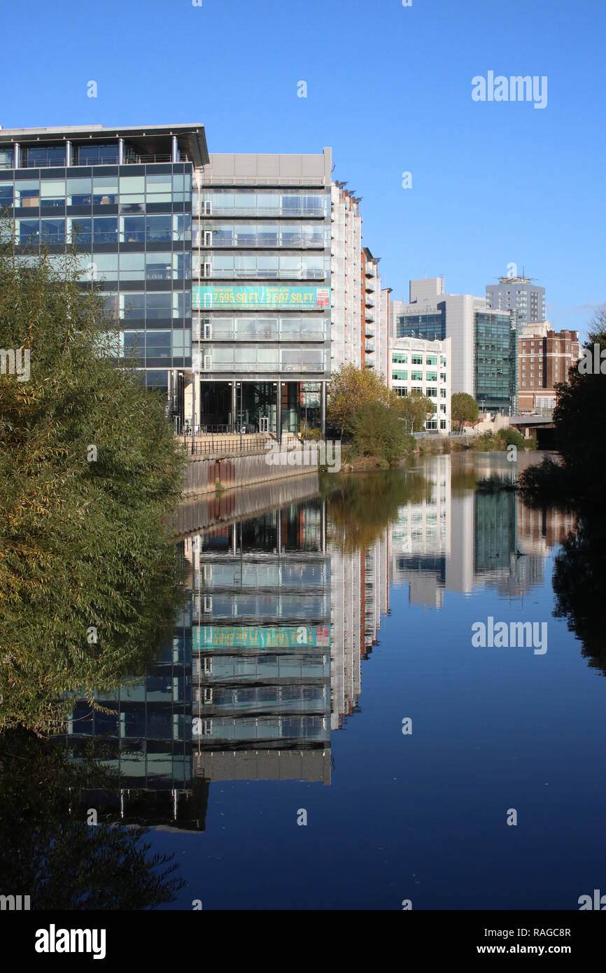 Modern office buildings in leeds city centre hi-res stock photography ...