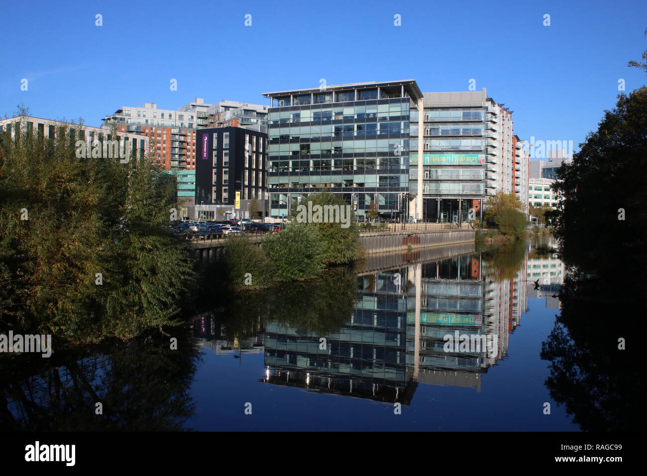 Modern office buildings in leeds city centre hi-res stock photography ...