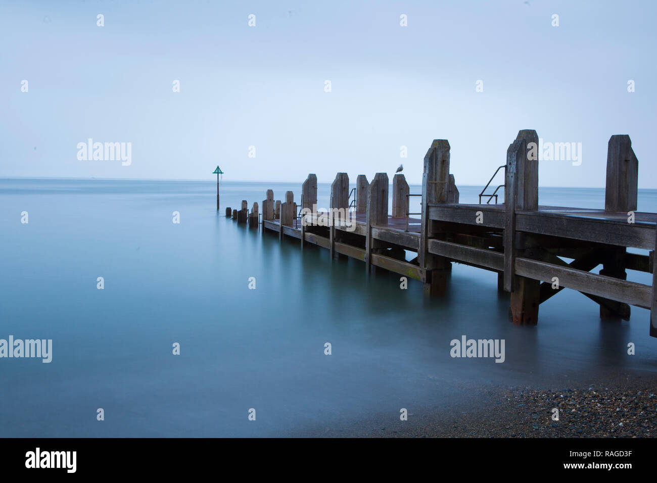 Jetty on Aberystwyth promenade Stock Photo - Alamy