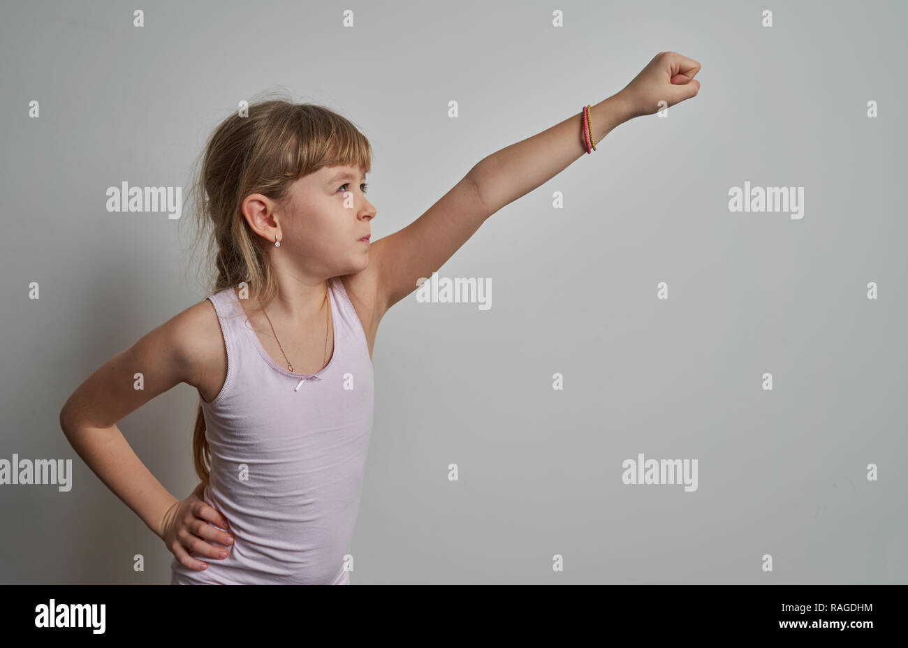 child in Superman pose Stock Photo - Alamy