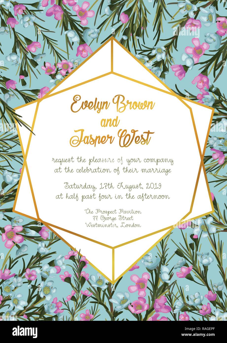 Turquoise And Brown Wedding Invitations