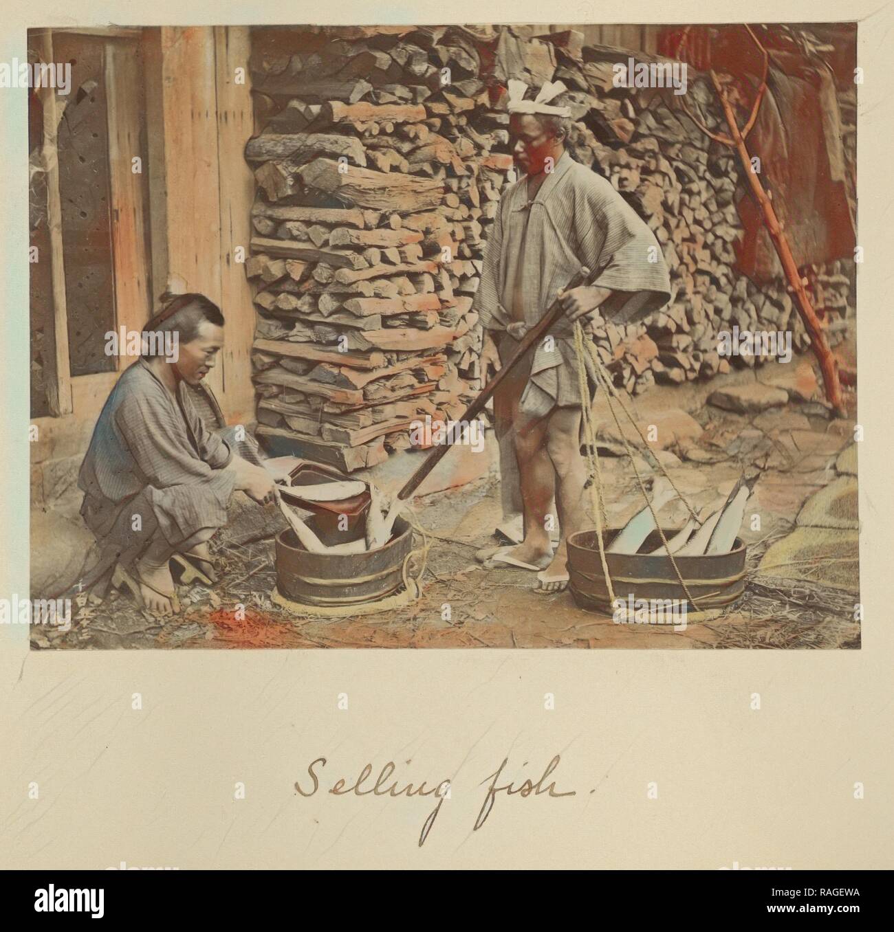 Selling Fish, Shinichi Suzuki (Japanese, 1835 - 1919), Japan, about ...