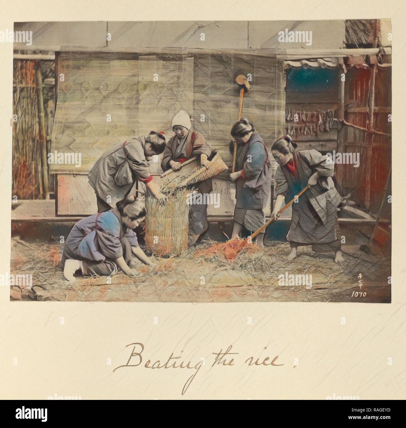 Beating the Rice, Shinichi Suzuki (Japanese, 1835 - 1919), Japan, about ...