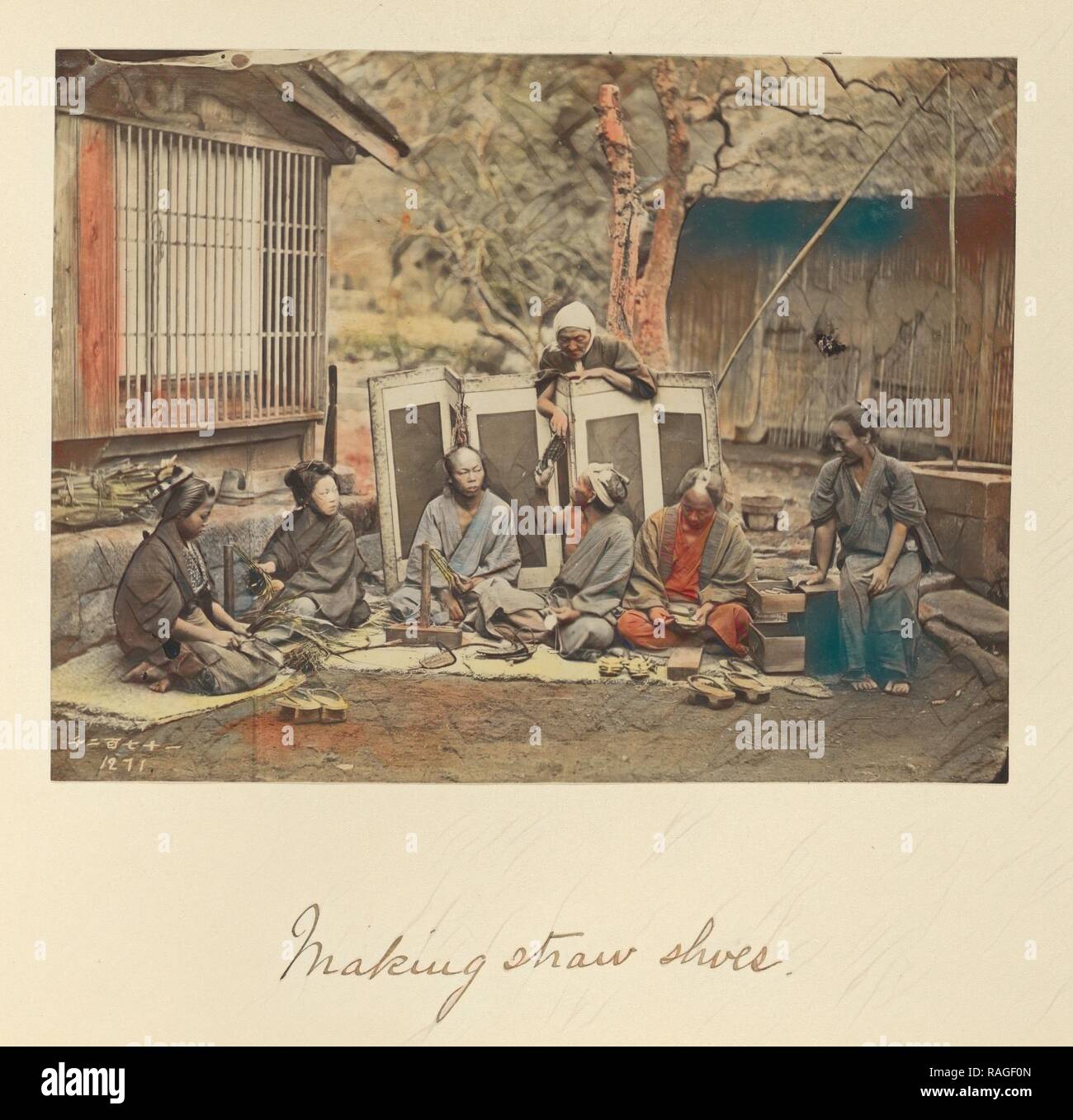 Making Straw Shoes, Shinichi Suzuki (Japanese, 1835 - 1919), Japan ...
