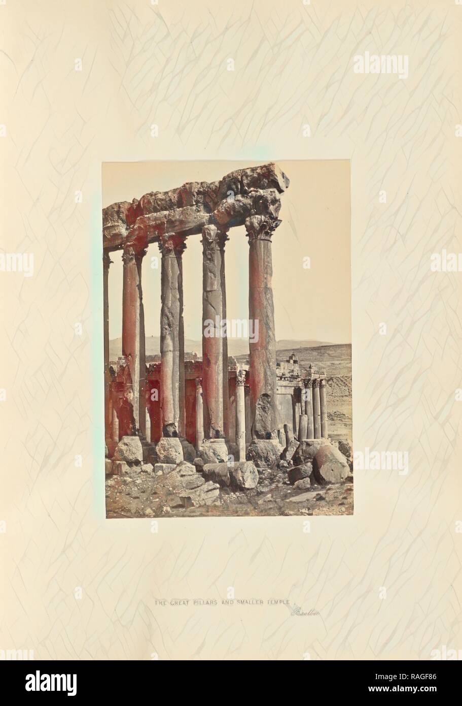 The Great Pillars and Smaller Temple, Baalbec, Francis Frith (English ...