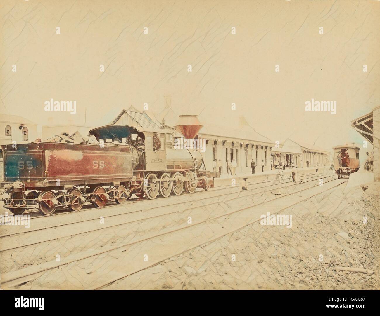 Mexico. The Apizaco Station, Mexican Railroad, Abel Briquet (French ...