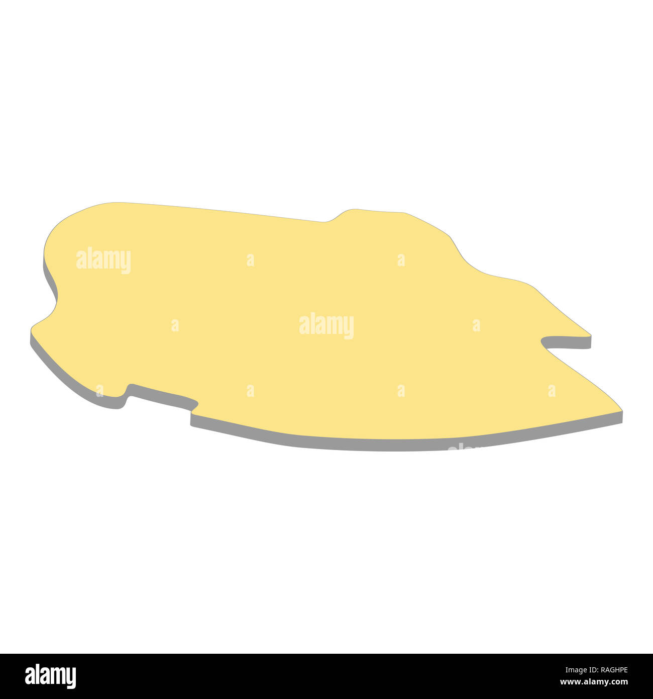 3d map of Swaziland. Silhouette of Swaziland map illustration Stock ...