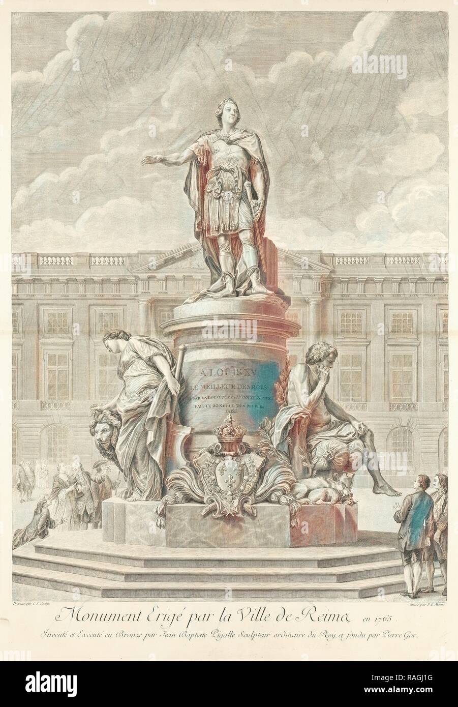 Monument erigé par la ville de Reims en 1765, Description de la place ...