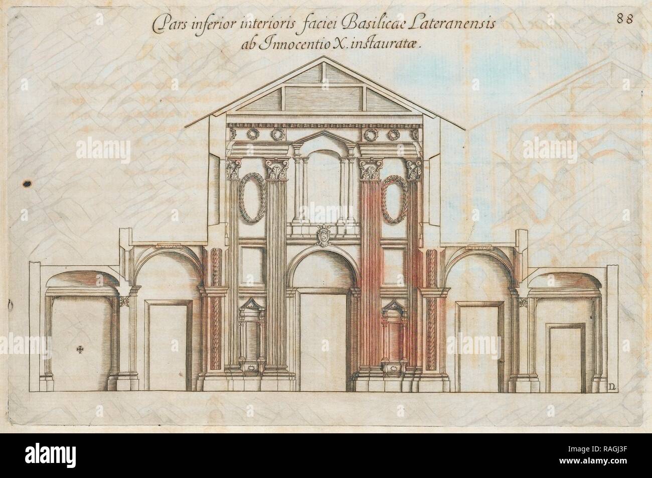 Pars inferior interioris faciei Basilicae Lateranensis ab Innocentio X ...