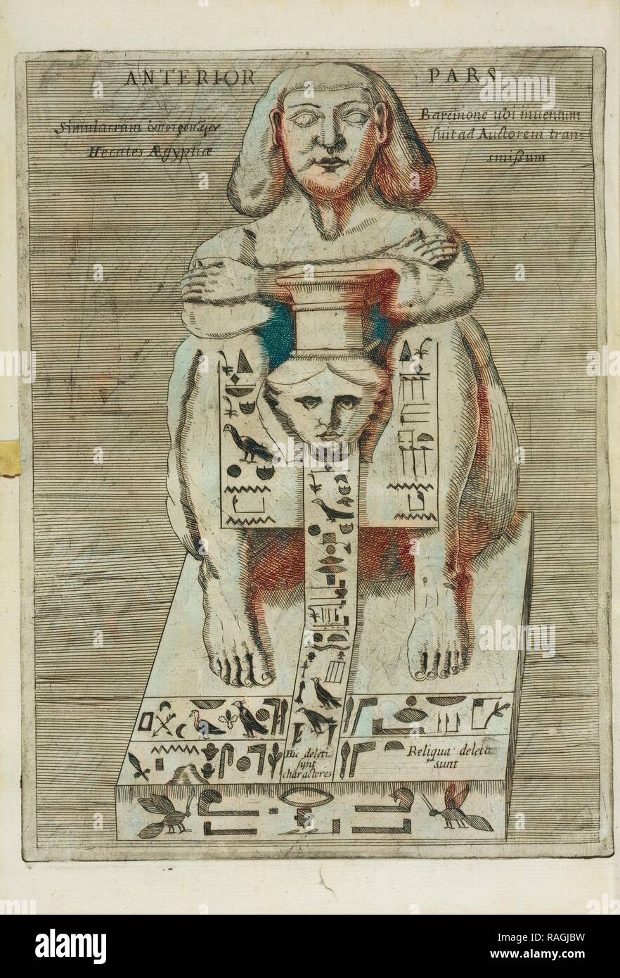 Egyptian statue, front view, Ad Alexandrum VII. Pont. Max. Obelisci ...