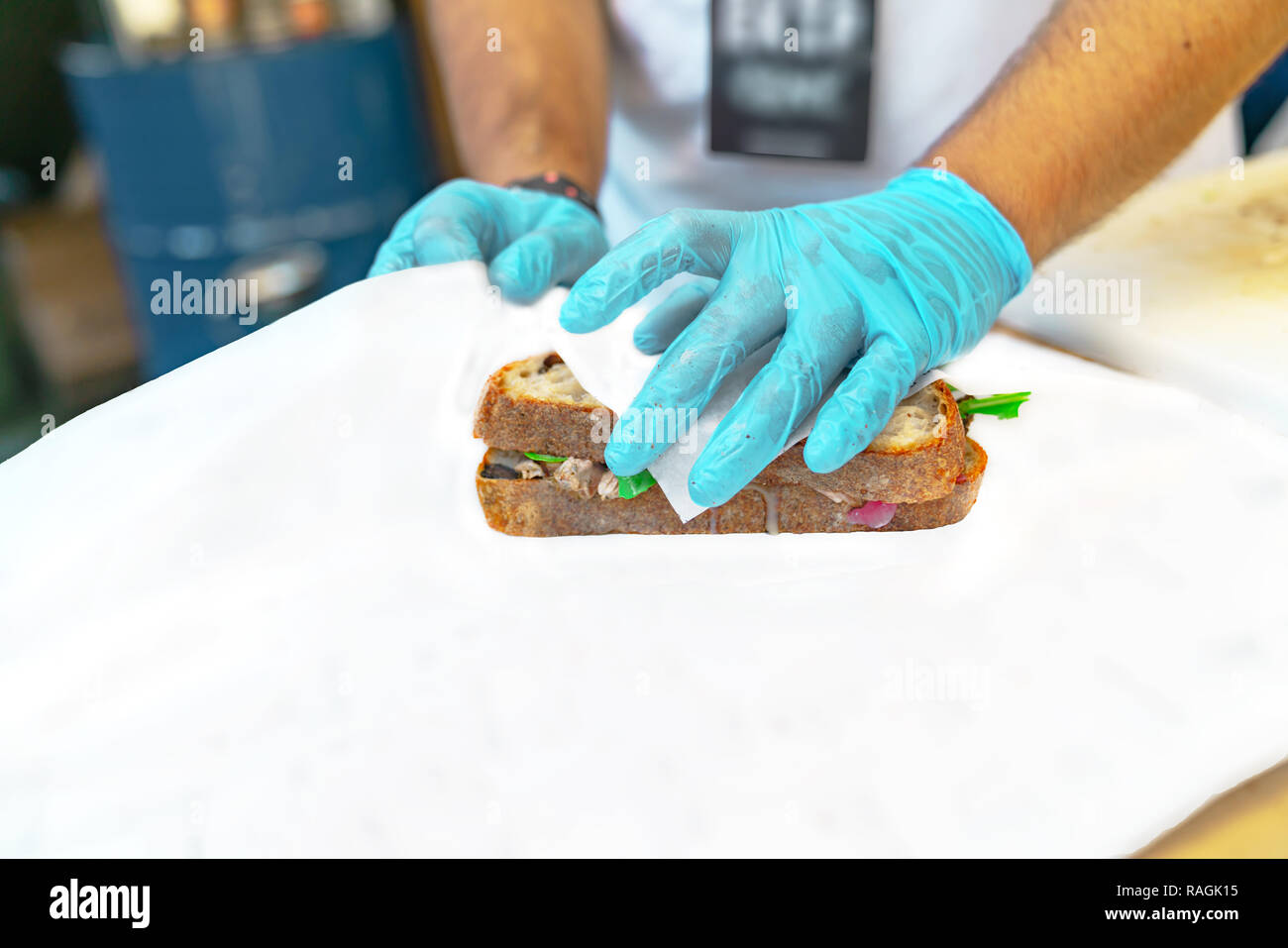 delicious sandwich ready to be eaten Stock Photo - Alamy