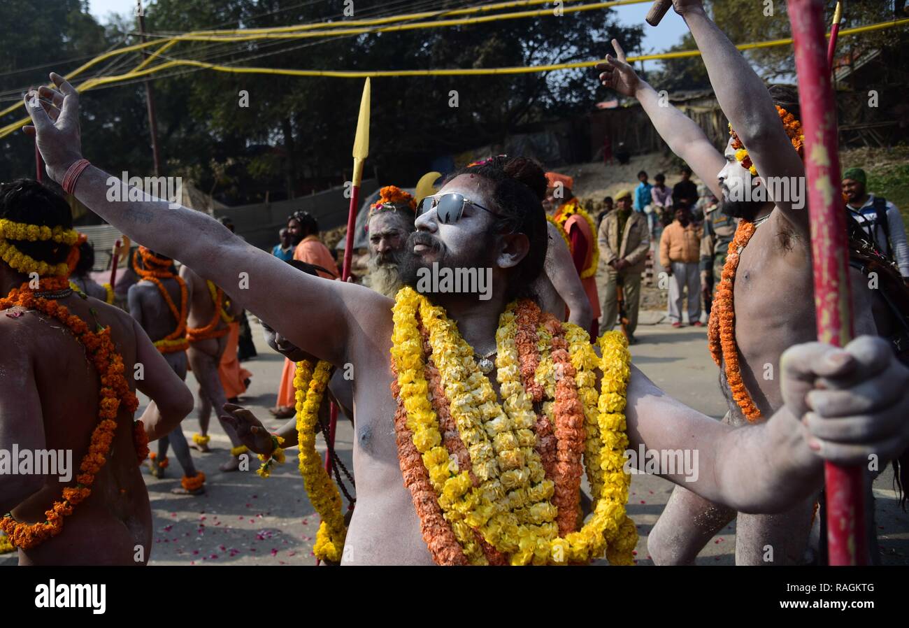 Procession sadhus during kumbh hi-res stock photography and images - Alamy