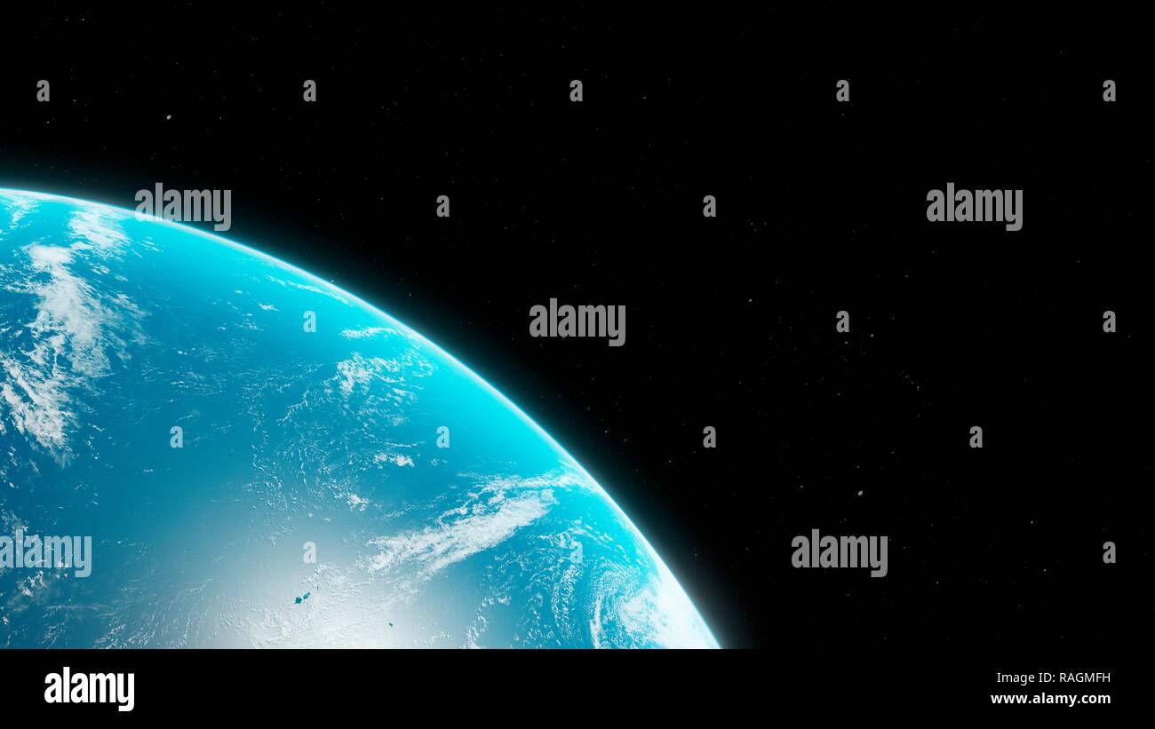 Illustration of the Earth from space Stock Photo - Alamy