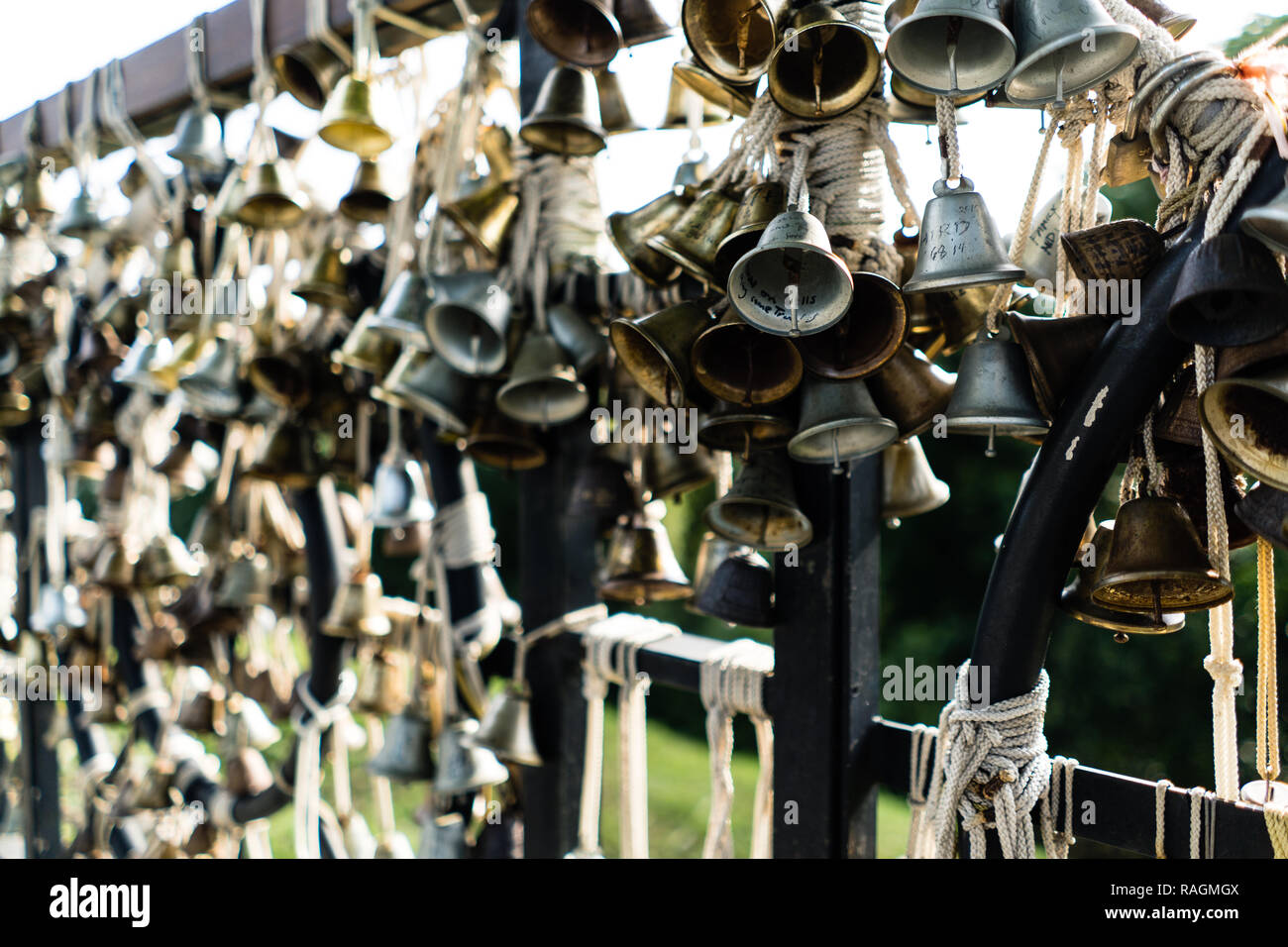 Bells tied to gate hi-res stock photography and images - Alamy
