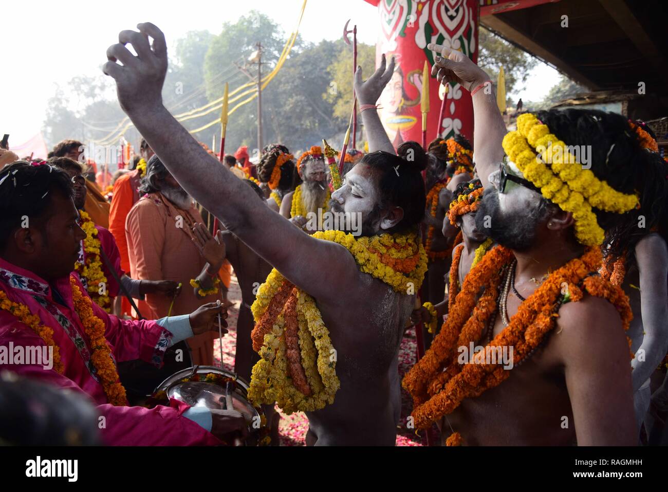 Procession sadhus during kumbh hi-res stock photography and images - Alamy
