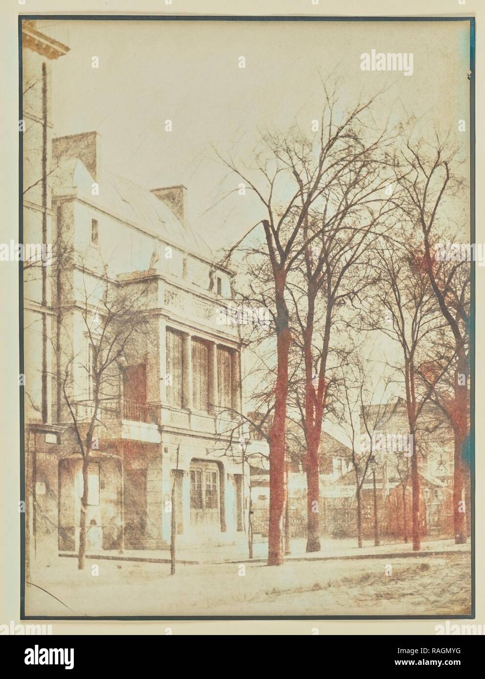 Street lined with bare trees, Hippolyte Bayard (French, 1801 - 1887 ...