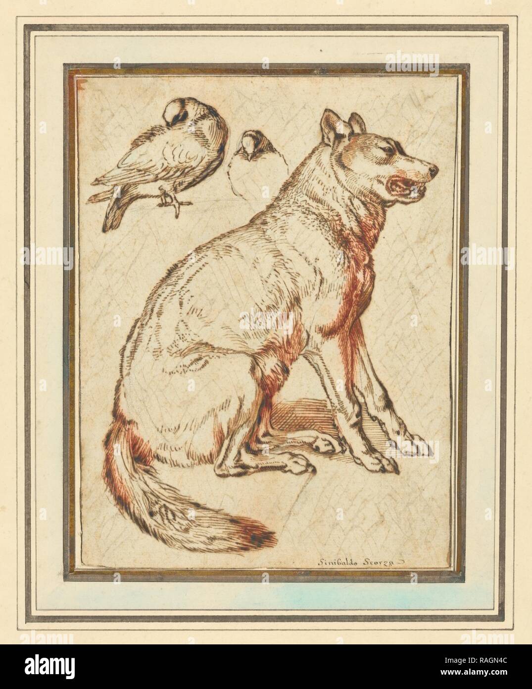 A Wolf and Two Doves, Sinibaldo Scorza (Italian, 1589 - 1631), Italy ...