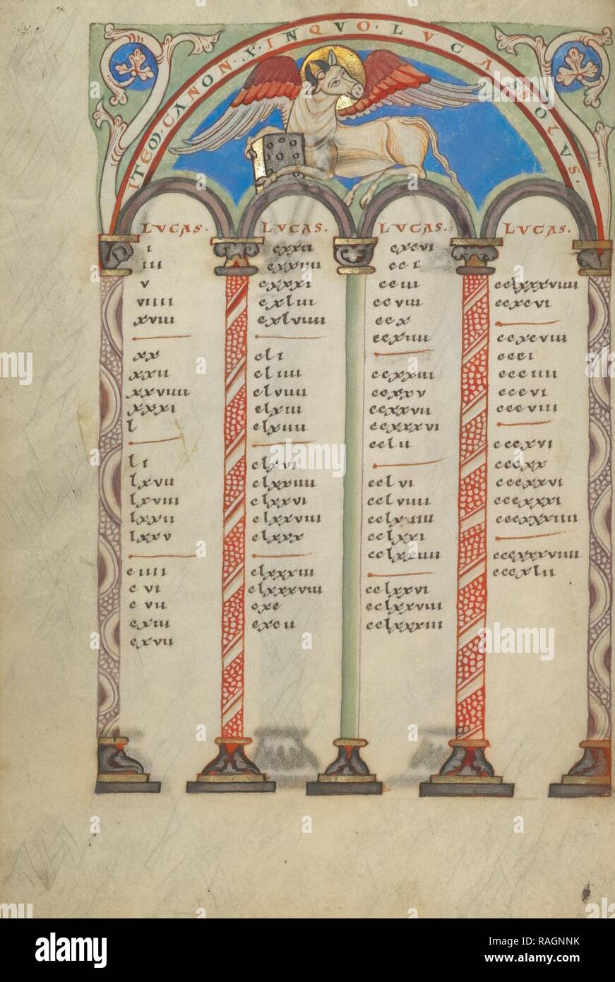 Canon Table Page, Helmarshausen, Germany, about 1120 - 1140, Tempera ...