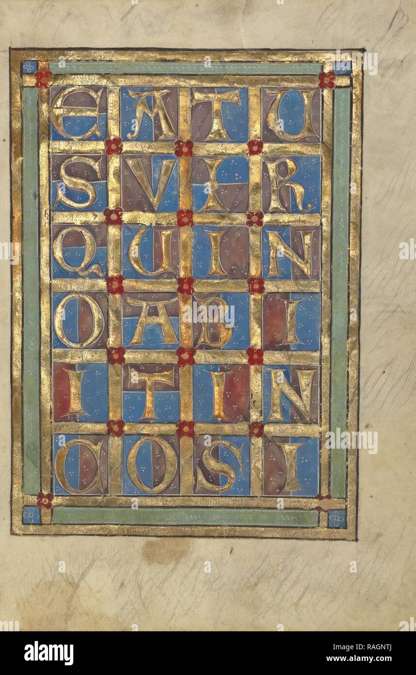 Decorated Incipit Page, Würzburg, Germany, about 1240 - 1250, Tempera ...