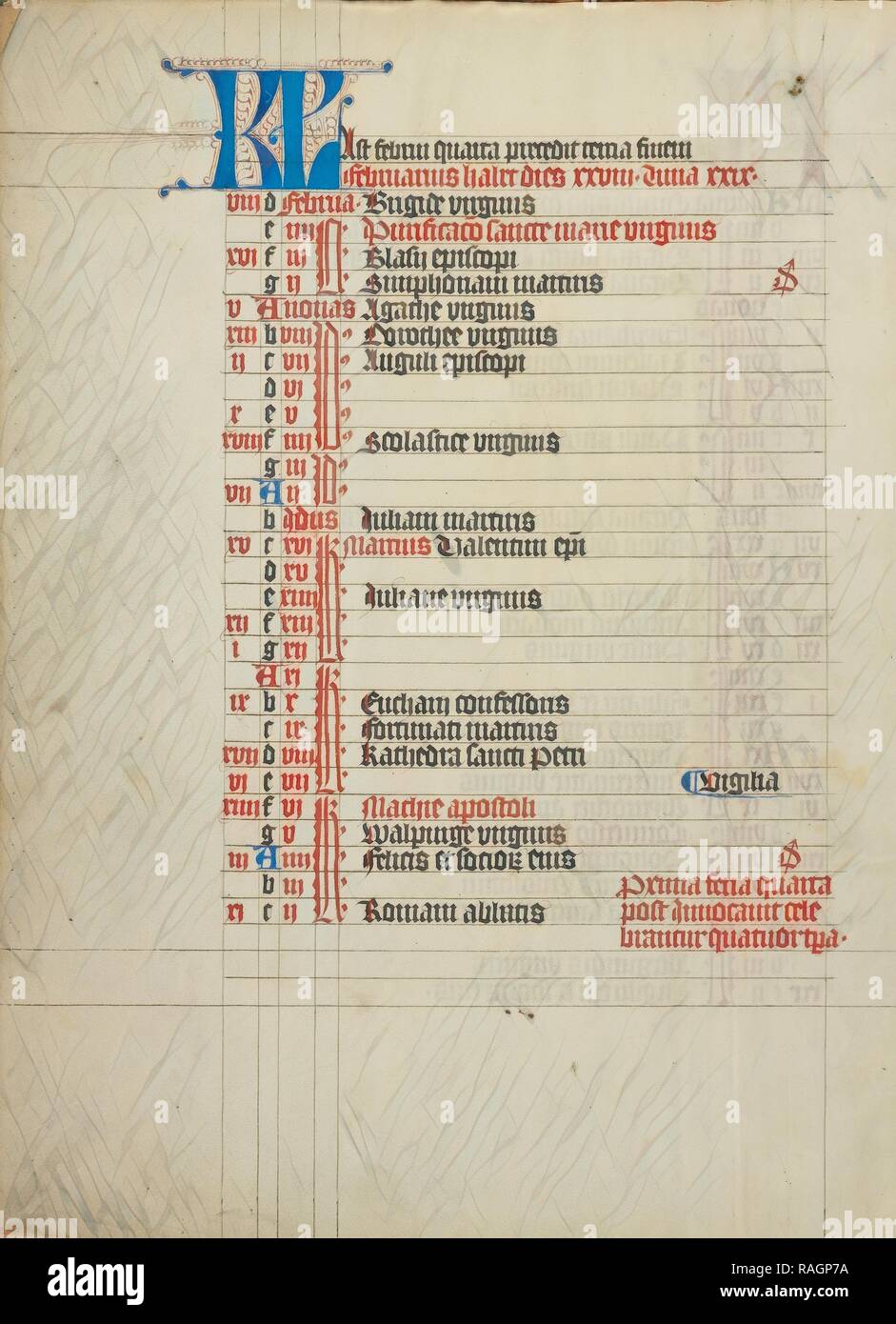 Calendar Page, Vienna, Austria, about 1420 - 1430, Tempera colors, gold ...