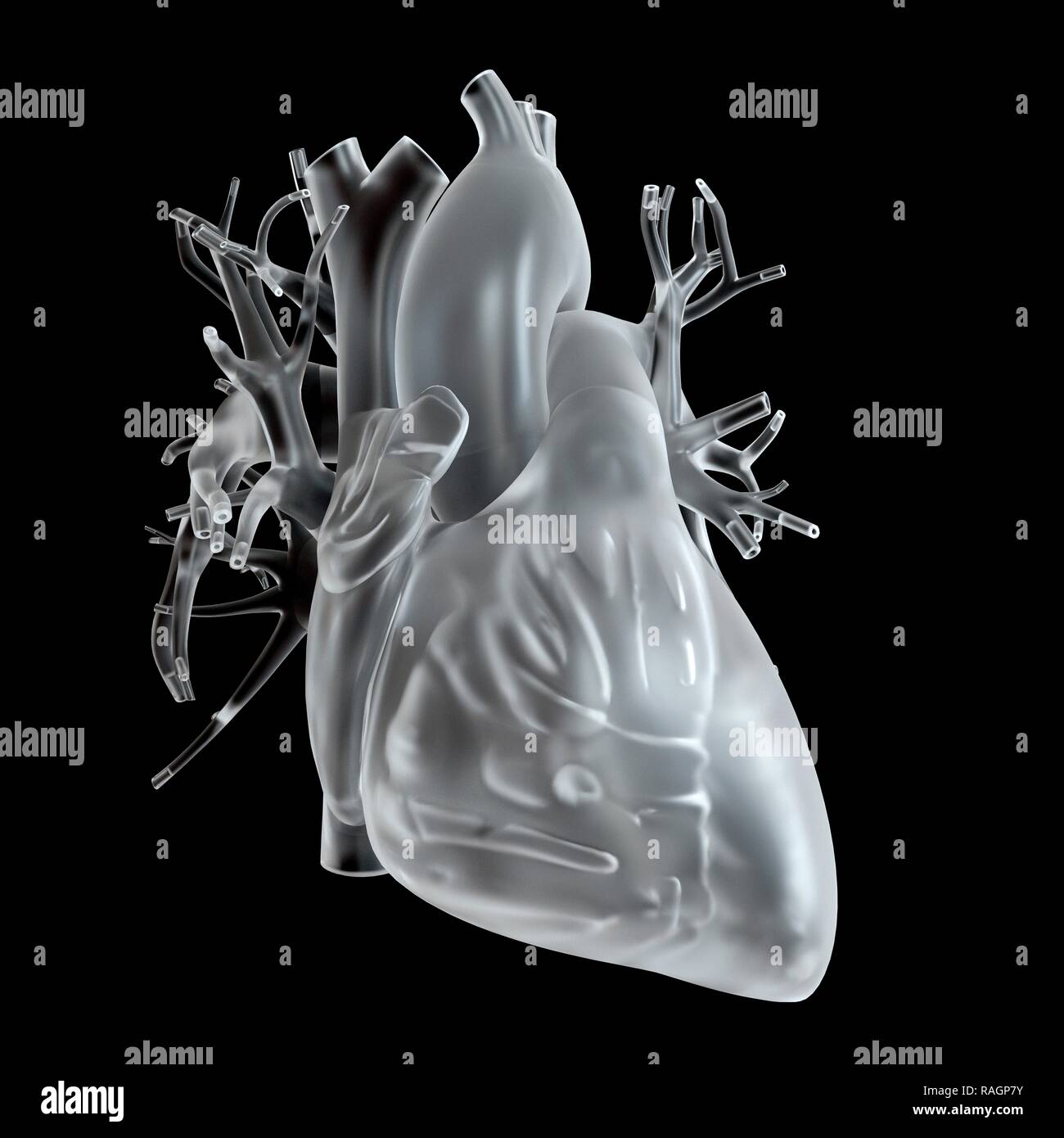 Illustration of glass heart Stock Photo - Alamy