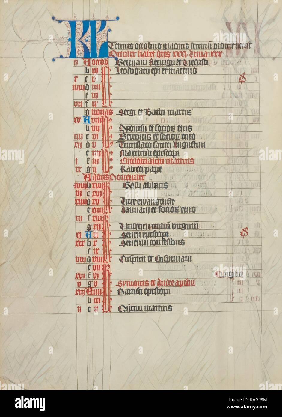 Calendar Page, Vienna, Austria, about 1420 - 1430, Tempera colors, gold ...