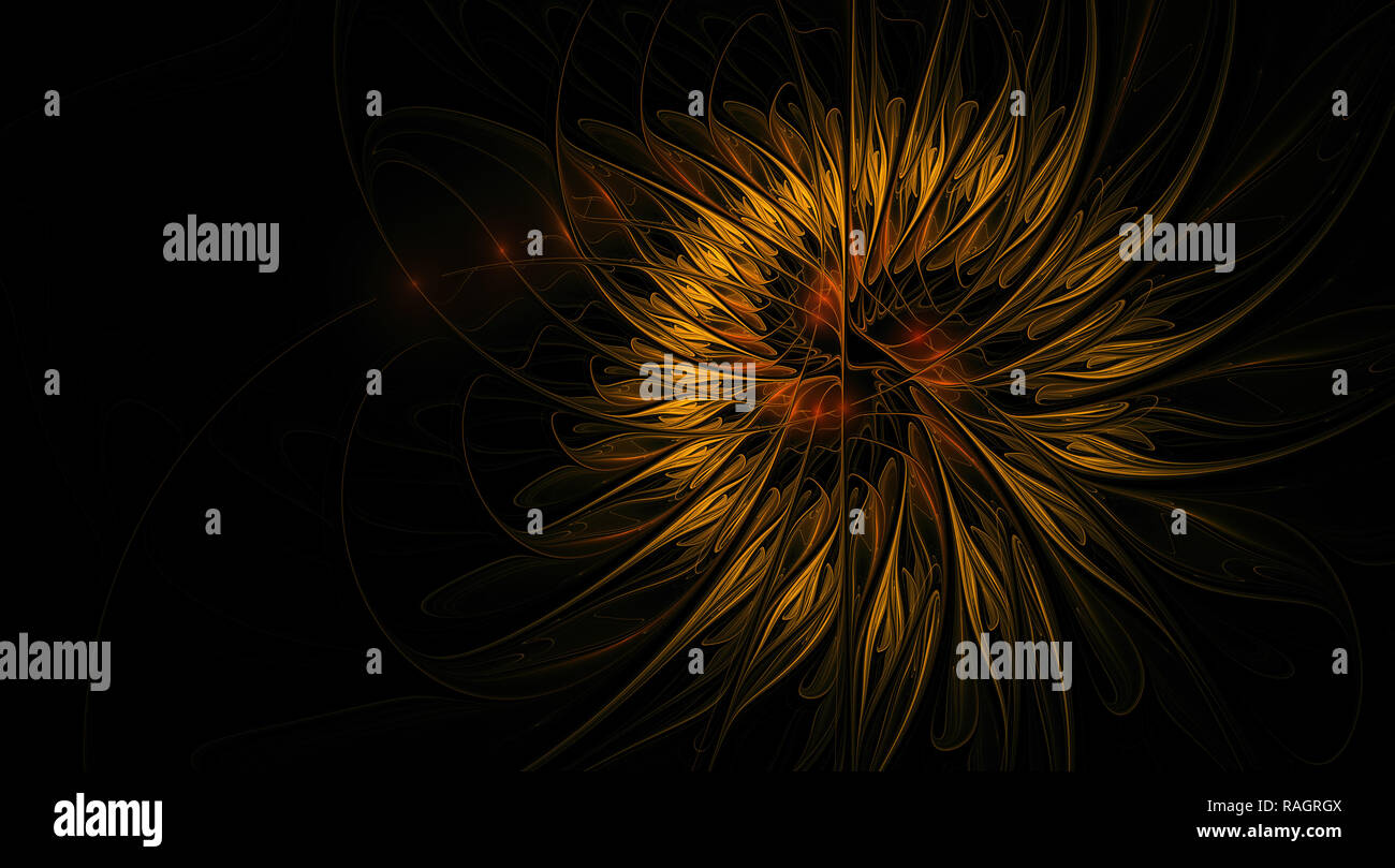 Beautiful fractal flower. Computer generated graphics. Abstract floral ...