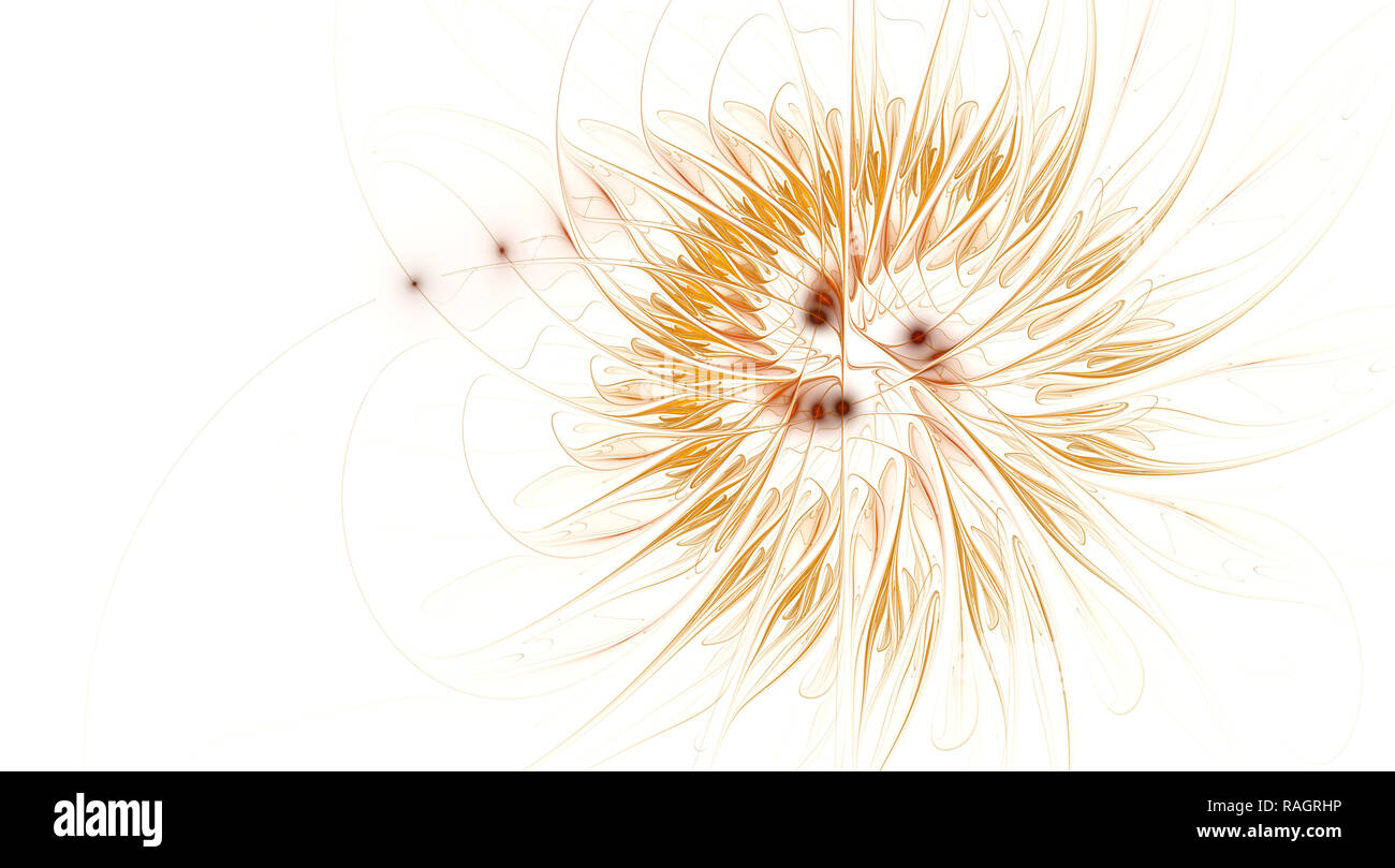 Beautiful fractal flower. Computer generated graphics. Abstract floral ...