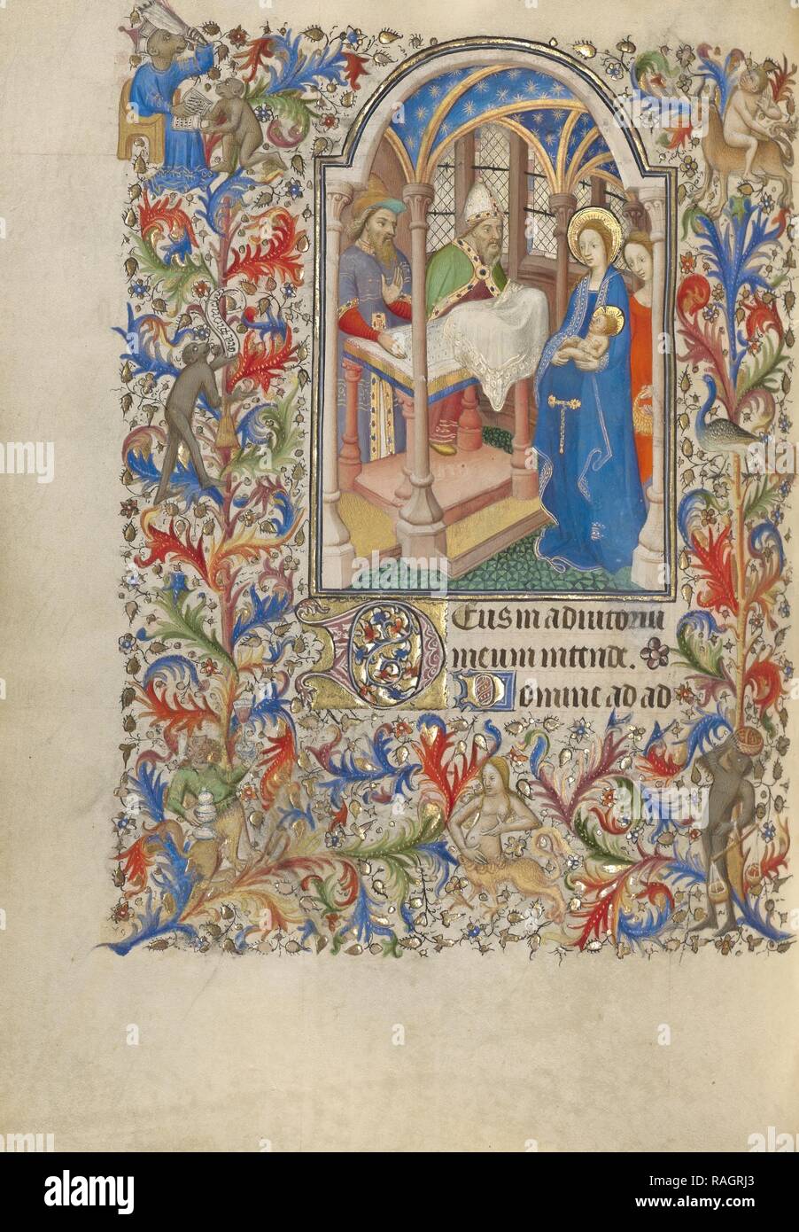 The Presentation in the Temple, Paris, France, about 1420, Tempera ...