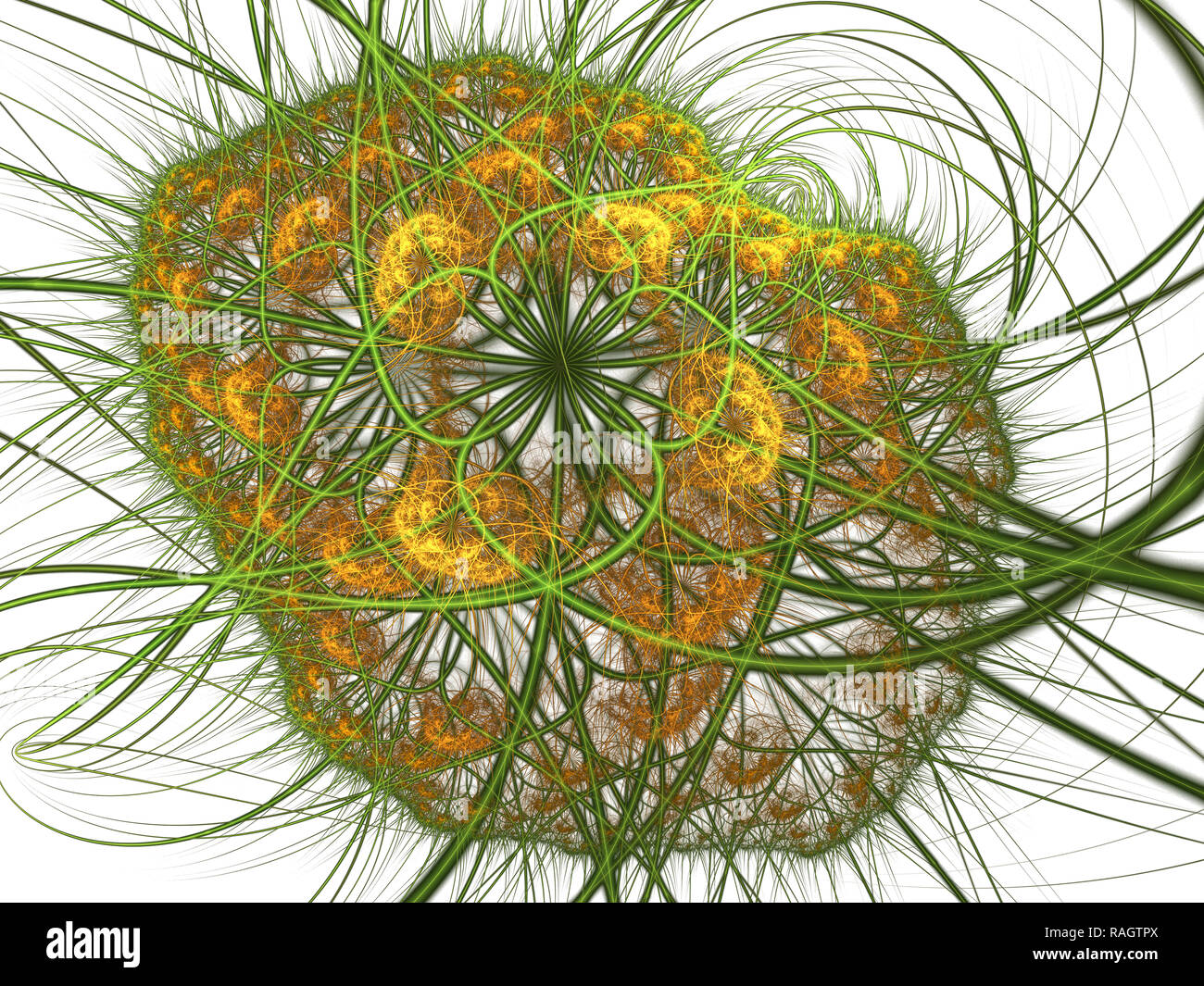 Rendering viruses in infected organism, viral disease epidemic, virus ...