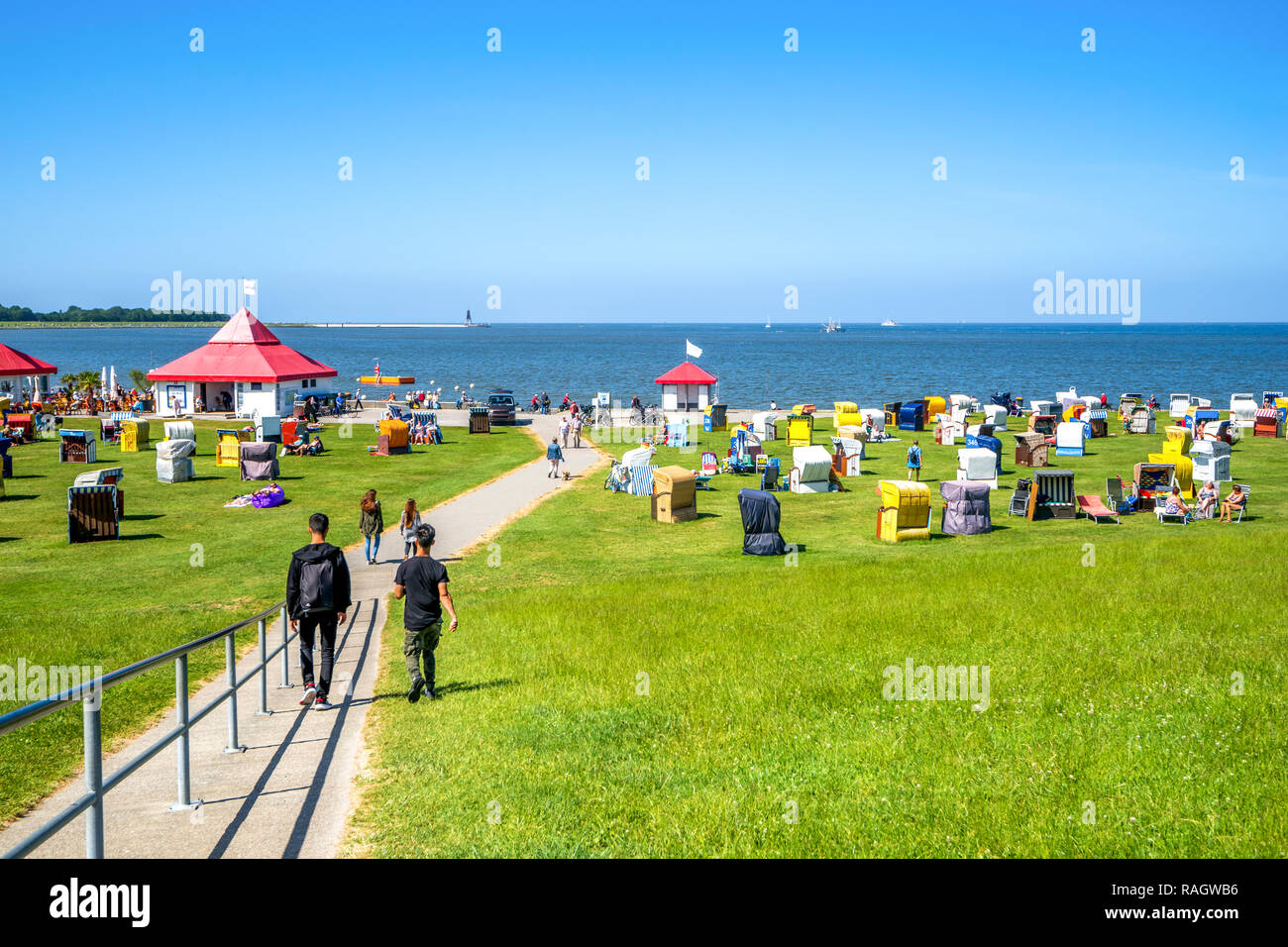 Beach, Cuxhaven, Germany Stock Photo - Alamy